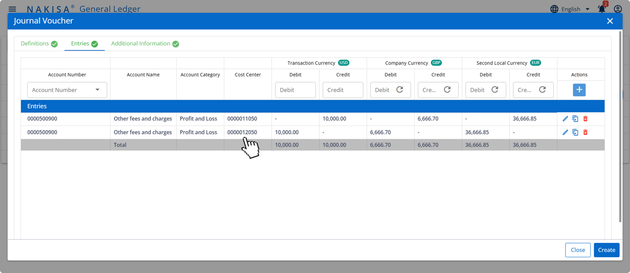 Introducing General Journal Entries in Nakisa General Ledger - Nakisa